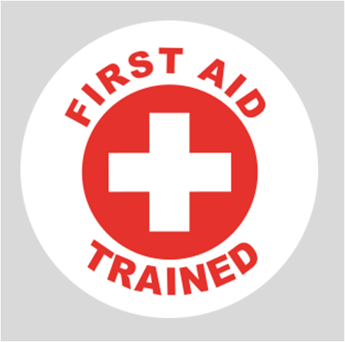 First Aid Trained Button – Health and Safety Assistant